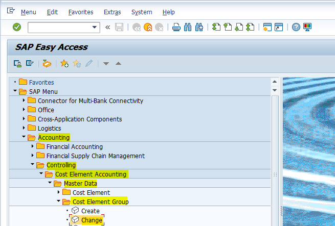 How to Change the Cost Element Group in SAP - sap96.com